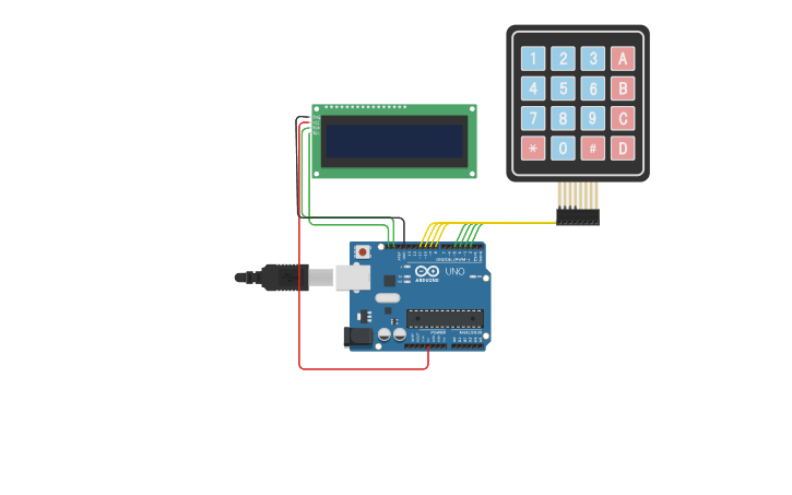 Circuit design KeyPad - Tinkercad