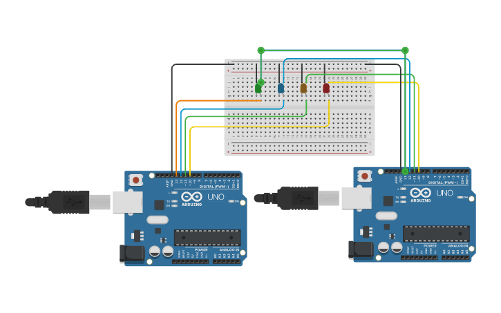 Circuit Design A Simulation Of The Spi Communication Between 2 Arduino