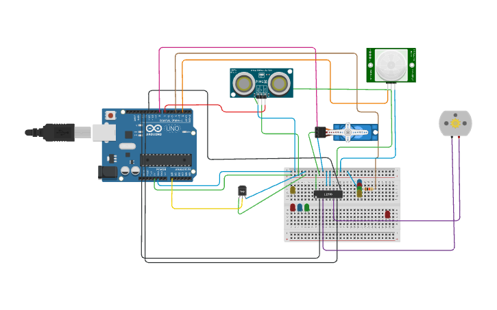Circuit design Smart Home Energy Management - Tinkercad