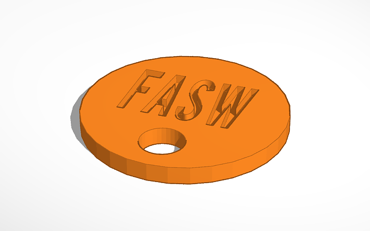 3D design FASW Einkaufs-Chip - Tinkercad