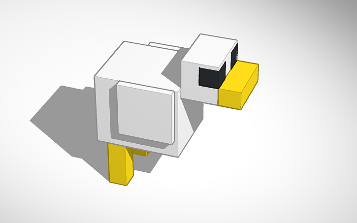 3D design Minecraft Chicken or Duck? | Tinkercad