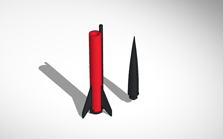 3D design Model Rocket - Tinkercad