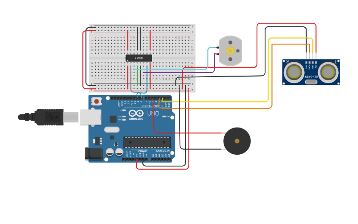 Circuit design Smart water monitoring system - Tinkercad