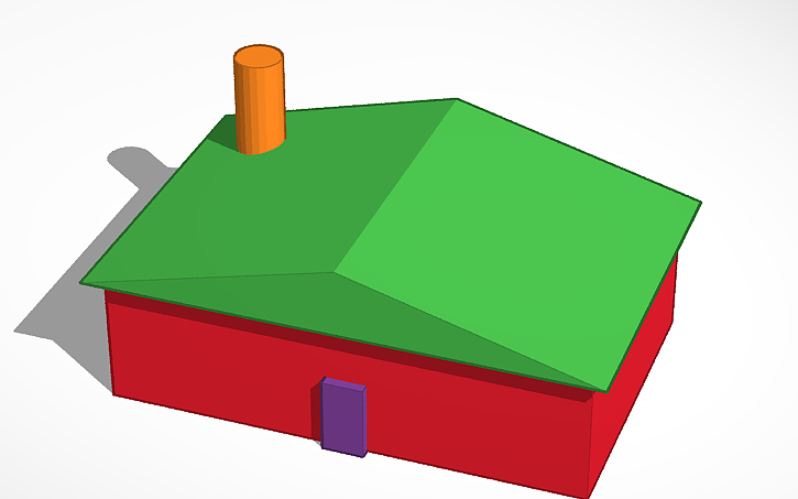3D design House Example - Tinkercad