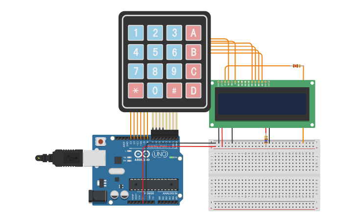 Circuit design Scientific calculator - Tinkercad