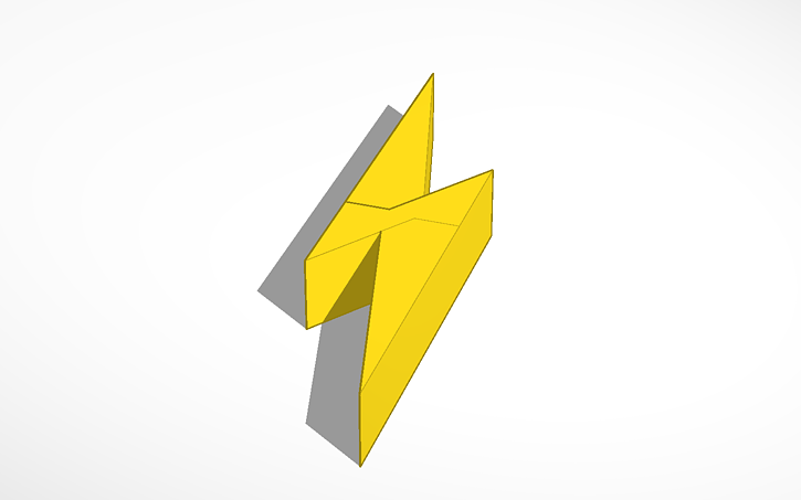 3D design Lightning Bolt - Tinkercad
