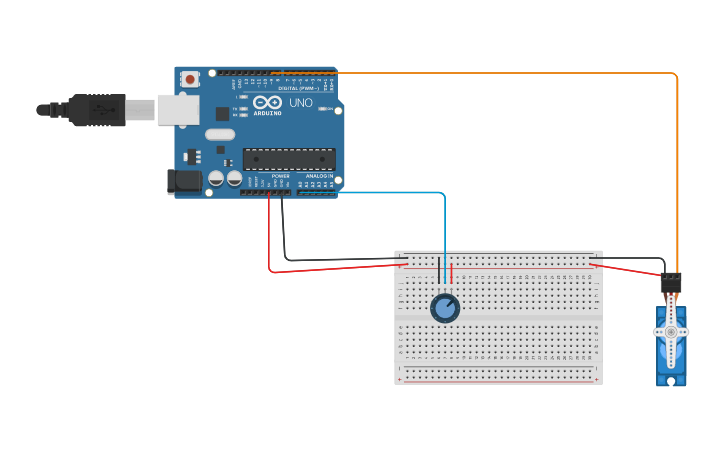 Circuit design SERVO | Tinkercad