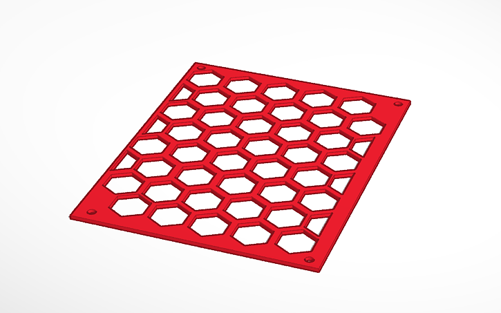 3D design ventilation grid - Tinkercad