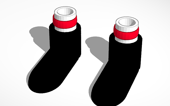 3D design Shoes w/socks - Tinkercad