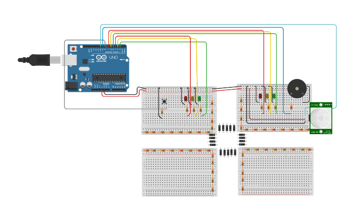 Circuit design Copy of SEMAFORO - Tinkercad