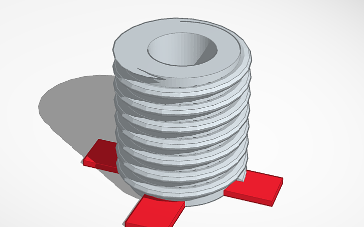 3D design Tesla Coil Base 3/8" copper tubing - Tinkercad