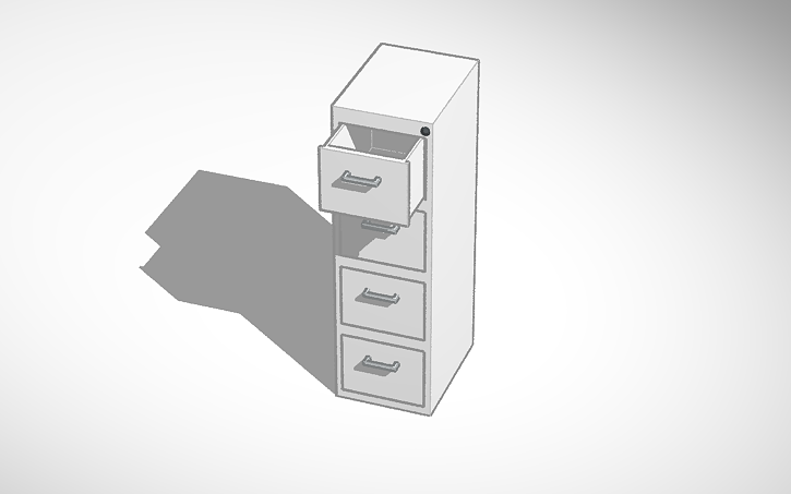 3D design File Cabinet - Tinkercad