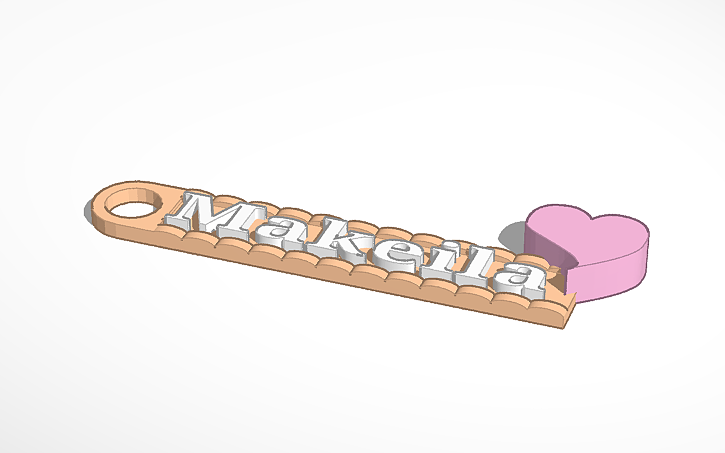 3D design Y2K name tag ! - Tinkercad