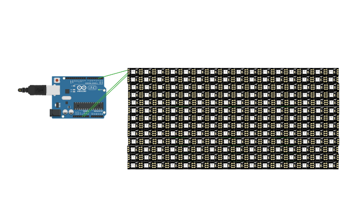 Circuit design NeoPixel Matrix - Tinkercad