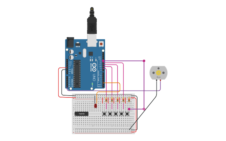 Circuit design Elevador - Tinkercad