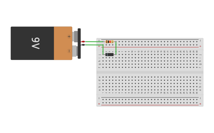 Circuit design PN Junction Diode - Forward Bias - Tinkercad