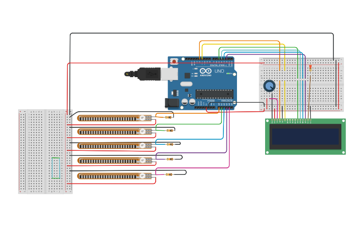 Circuit design ELECTRONIC GLOVE FOR DEAF-MUTE | Tinkercad