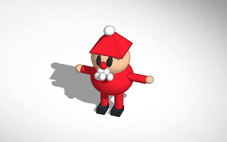 3D design santa claus | Tinkercad