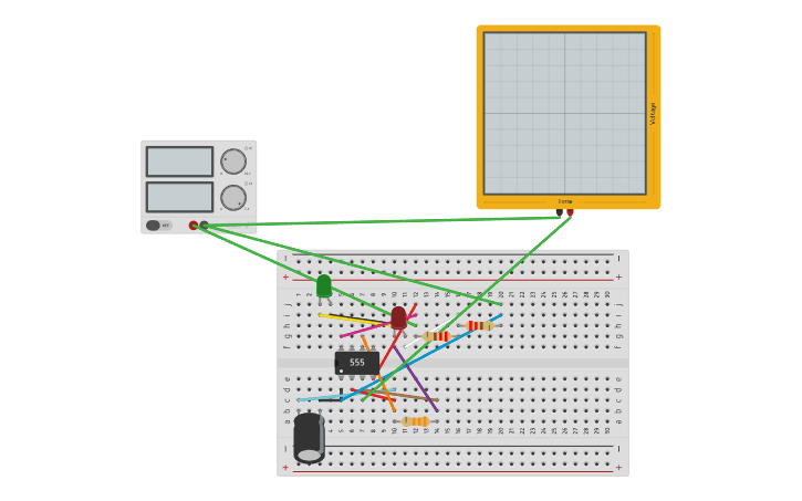 Circuit design Osciloscópio circuito | Tinkercad