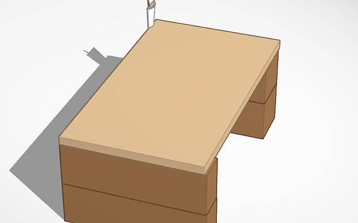 3D design Work desk - Tinkercad
