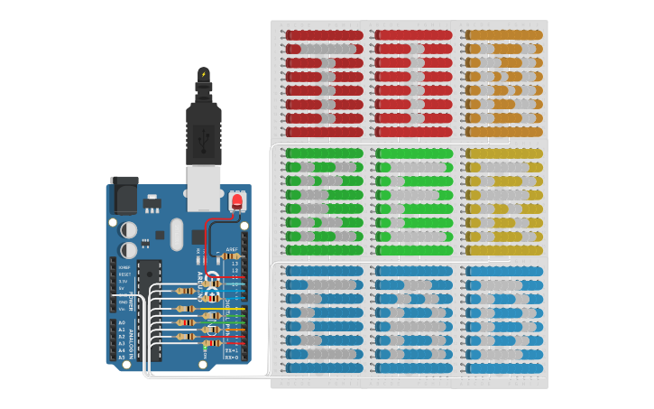 Circuit design * TINKERCAD - LED LOGO * - Tinkercad