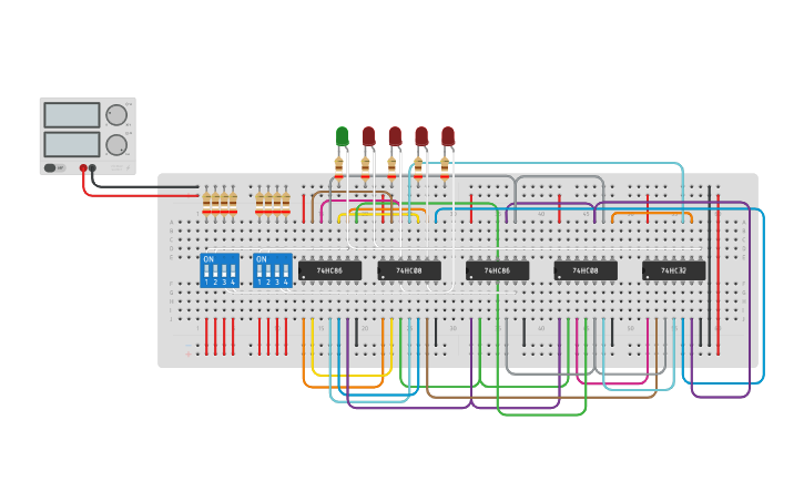 Circuit Design 4 Bit Parallel Adder Binary Tinkercad