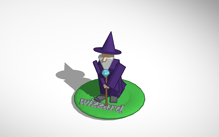 3D design wizard minature - Tinkercad