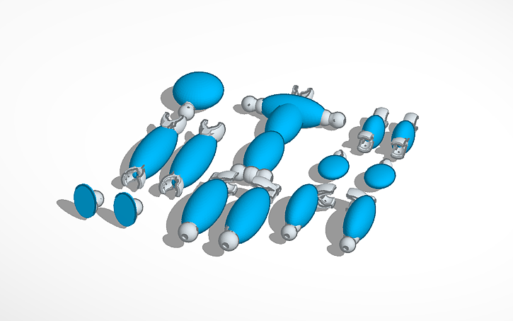 3d Design Copy Of Printable Poseable Figures Tinkercad