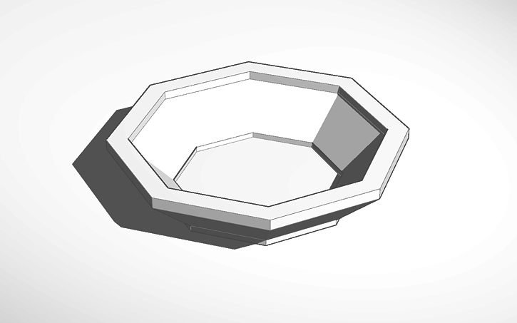 3D design combine piece (made out of letters) - Tinkercad