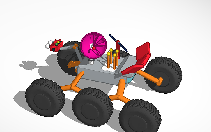 3D design Mars rover - Tinkercad