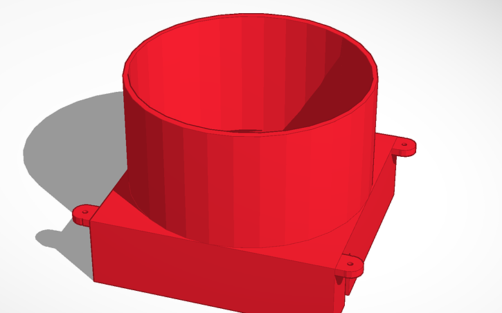 3d Design Exhaust Fan 92 Mm Vent Pip 100 Mm Adapter Tinkercad