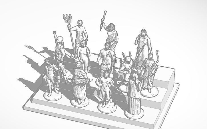 3D design greek gods - Tinkercad