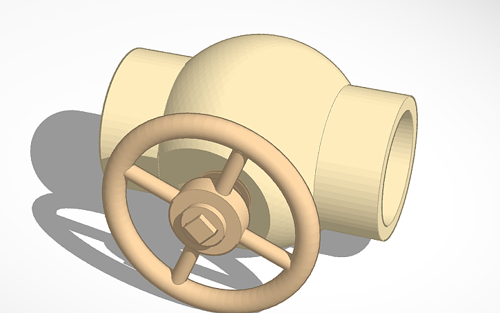 3D design Pipe 20 Valve - Tinkercad