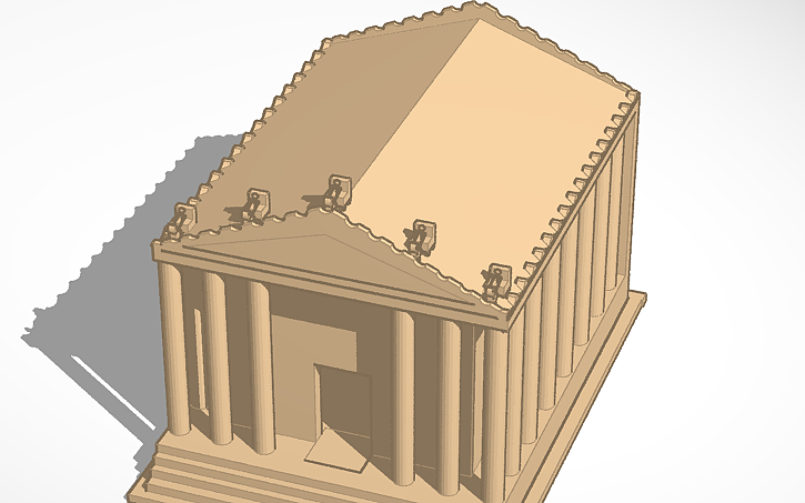 3D design the temple of Jupiter - Tinkercad