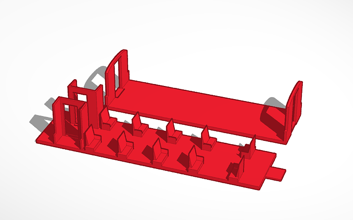 3D design HO Scale Combine Interior - Tinkercad