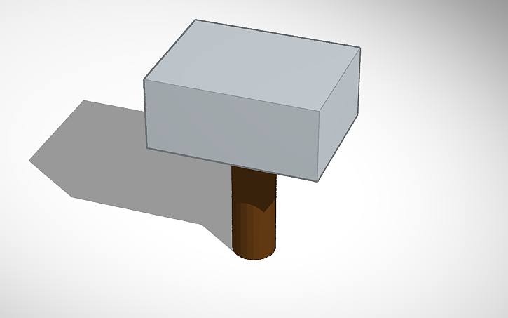 3D design thor's hammer | Tinkercad