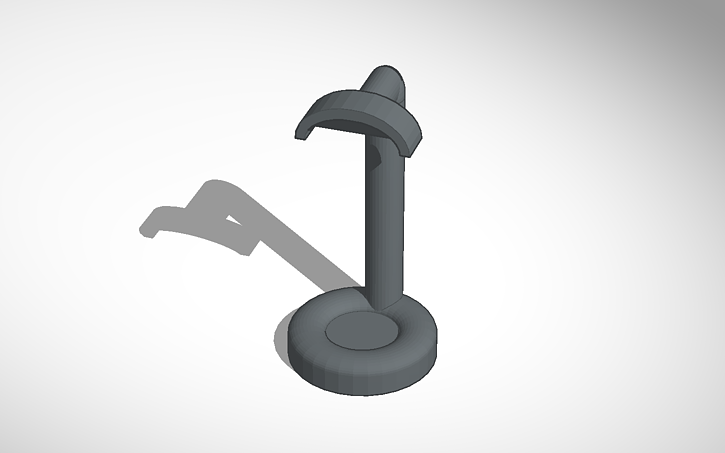 3D design Headphone stand - Tinkercad