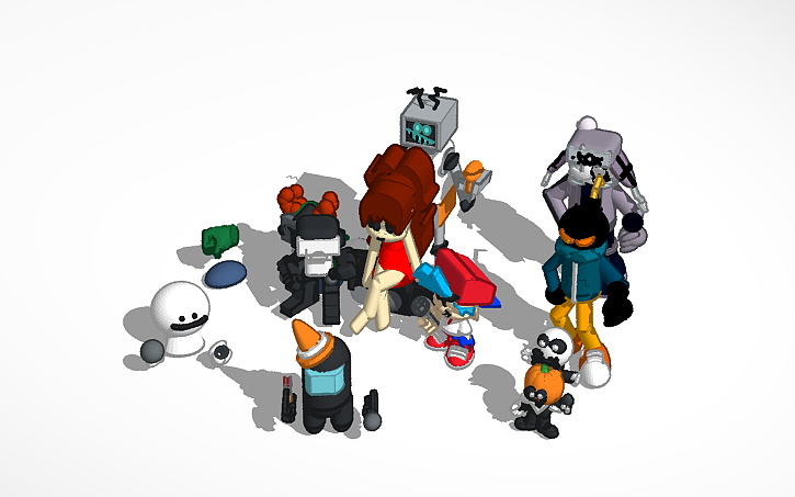 3D design fnf crew (gonna add more) | Tinkercad