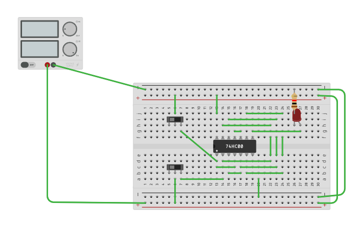 Circuit design XOR universal gate | Tinkercad
