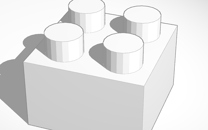 3D design Lego 2x2 | Tinkercad