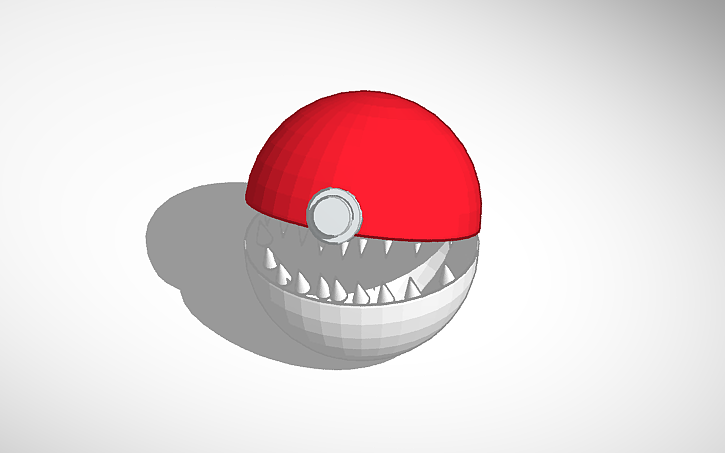 3D design angry Pokémon ball | Tinkercad