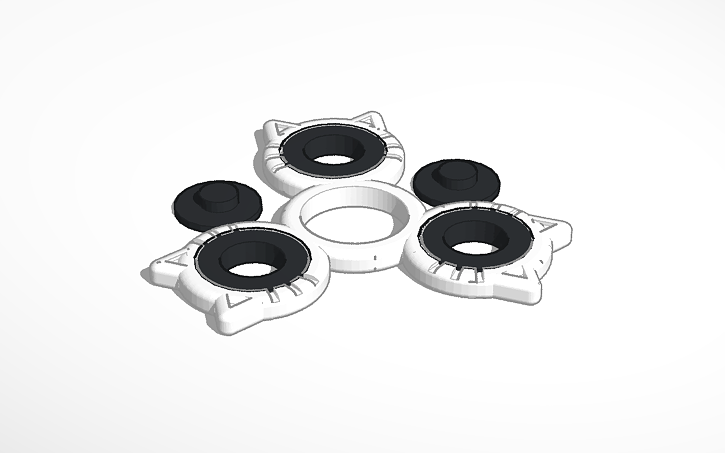 3D design Cat Fidget Spinner - Stanley - Tinkercad