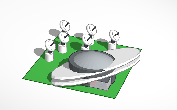 3d Design Earth Satellite Communications System Tinkercad