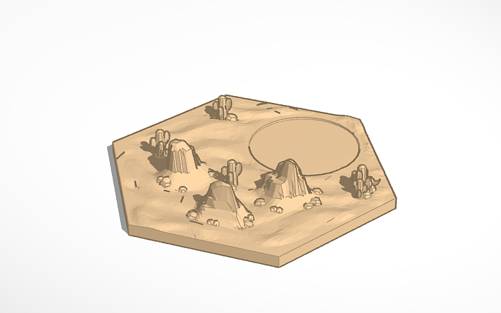 3D design desert - Tinkercad