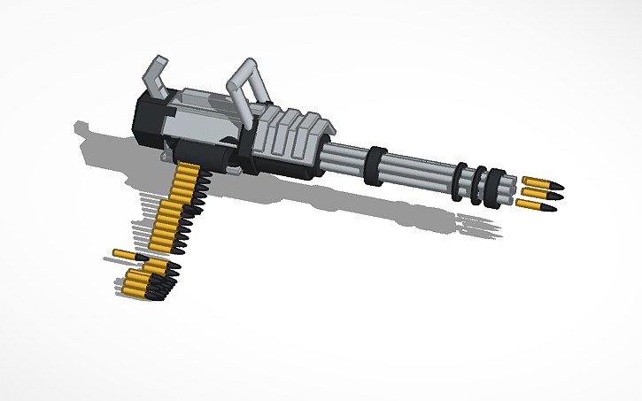 3D design Minigun - Tinkercad