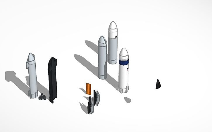 3D design SpaceX starship - Tinkercad