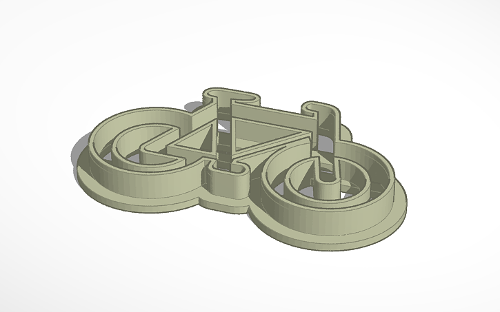3D design Cookie Cutter - Bicycle - Tinkercad