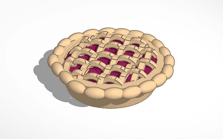 3D design cherry pie - Tinkercad