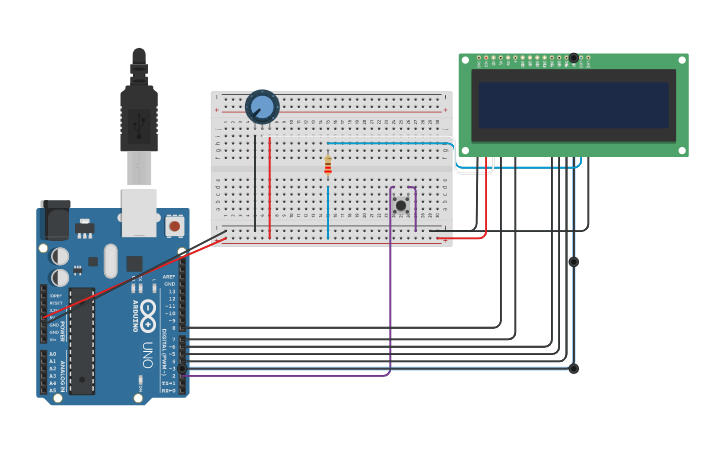 Circuit design Flappy Bird - Tinkercad