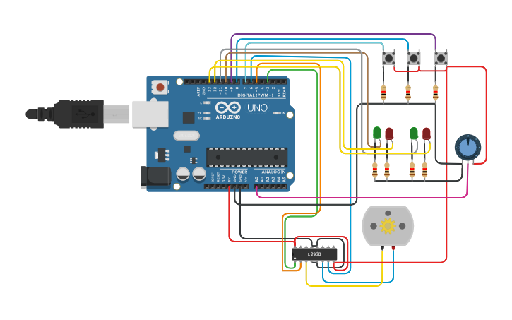 Circuit Design Mini Project Workshop Motor Dc Group 9 Tinkercad